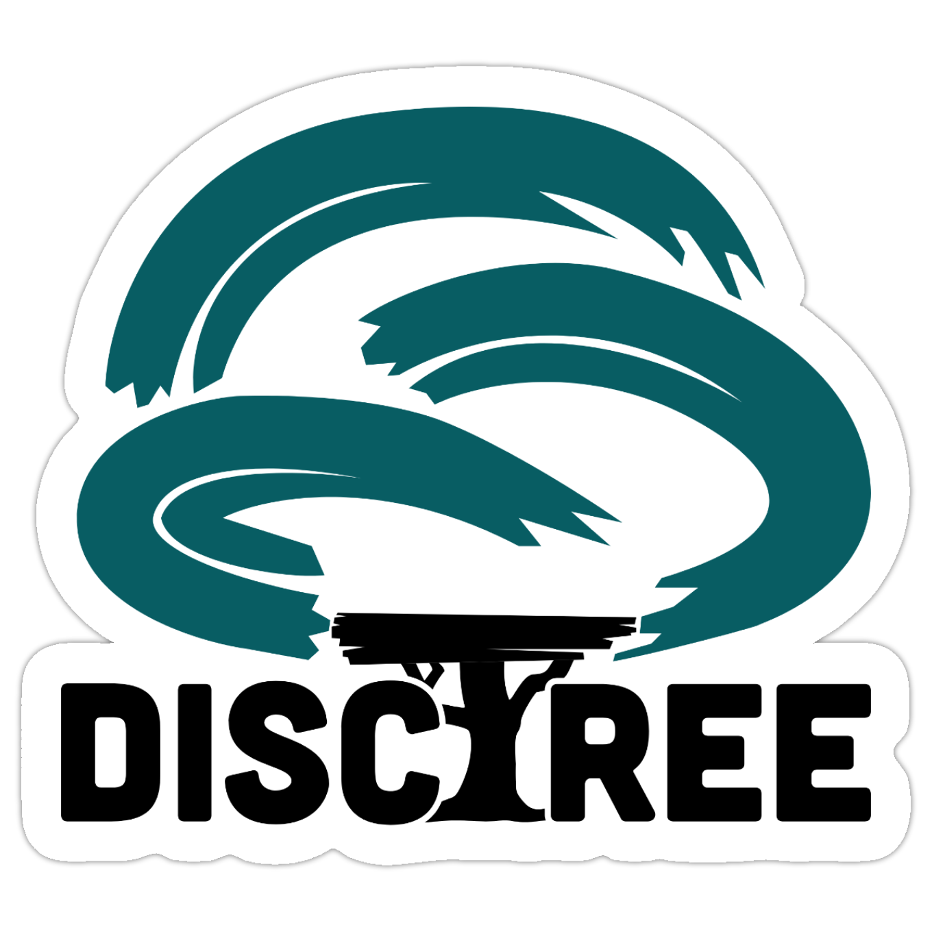 Disc Tree Tree-Logo Sticker